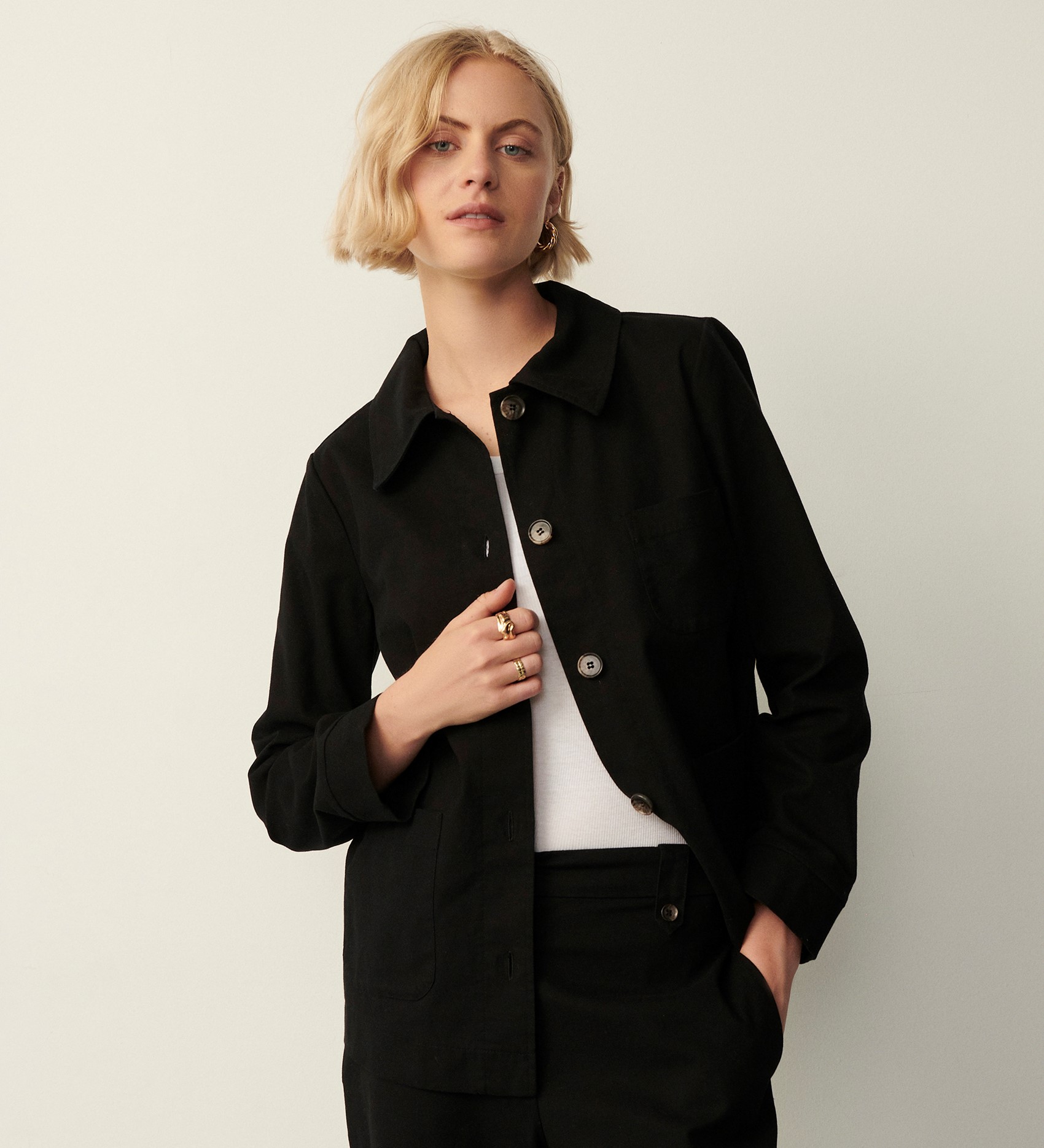 Grayson Black Jacket | Finery London